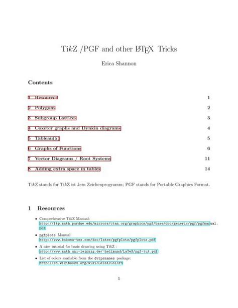 tikz pgf and other latex tricks