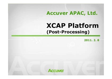 Xcap Post Processing Tool Pdf