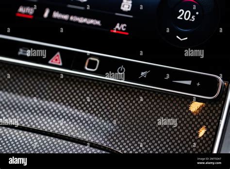 Volume Control Of Car Audio System FM Radio Button In Car Panel Stock Photo Alamy