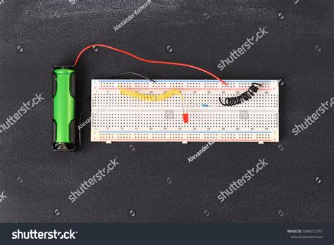 Electrical Circuit Assembled On Breadboard Breadboard Stock Photo Shutterstock
