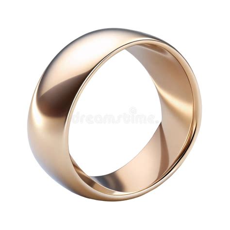 Mobius Strip Like Shape Of A Ring Isolated On White Background Stock