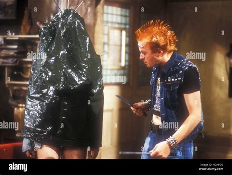 The Young Ones From Left Nigel Planer Under Plastic Bag Adrian