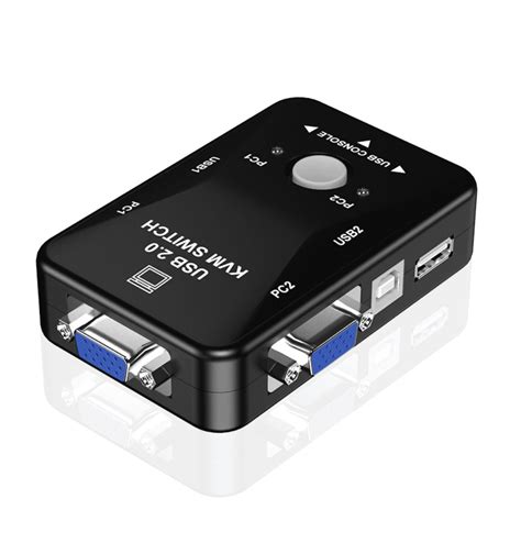 Kvm Switch Usb Sharing Switch Selector 2 Computers Sharing 4 Usb Devices 2 In 1 Out 2 Port