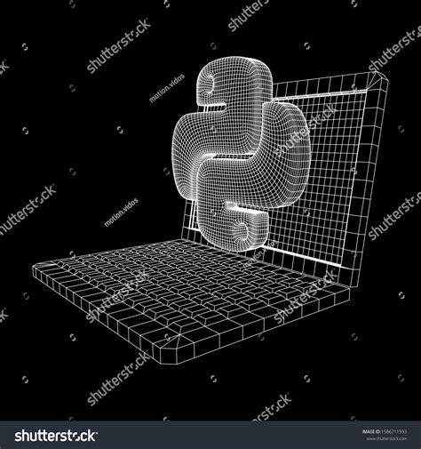 python code language sign notebook laptop stock vector royalty free