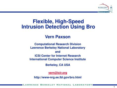 Ppt Flexible High Speed Intrusion Detection Using Bro Powerpoint Presentation Id3519903