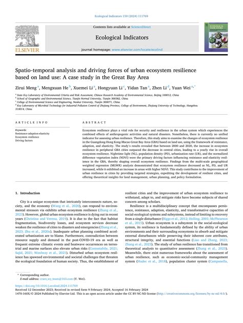 Pdf Spatio‑temporal Analysis And Driving Forces Of Urban Ecosystem