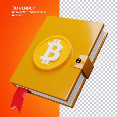 Premium Psd 3d Rendering Of Cute Bitcoin Book
