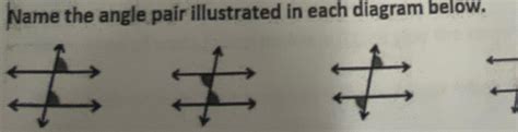 [answered] name the angle pair illustrated in each diagram below kunduz
