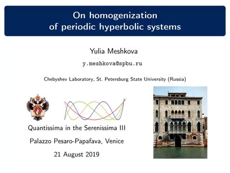 [ppt] On Homogenization Of Periodic Hyperbolic Systems Yulia Meshkova Powerpoint Presentation