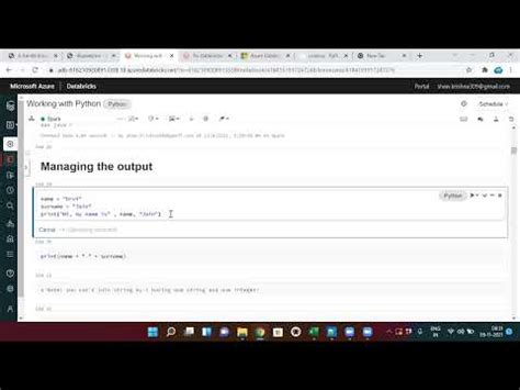 Working With Python Using Databricks Session 3 YouTube