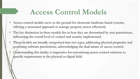 Access Control Methods Presentationpptx Operating Systems Computer