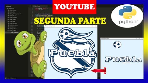dibujando con python turtle escudo club puebla 2da parte youtube