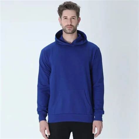 Men Royal Blue Cotton Hoodie At ₹ 450piece Men Hoodies In Nagpur