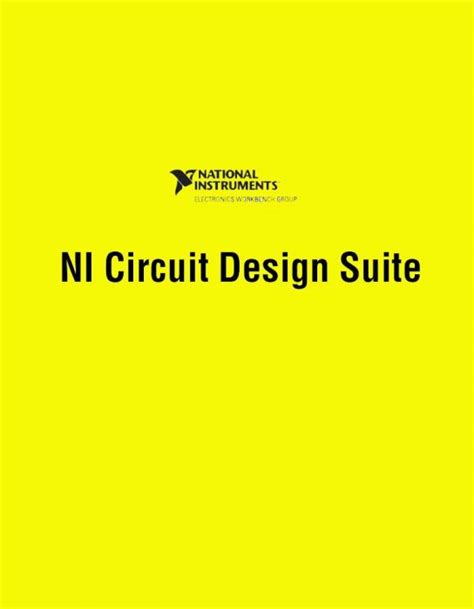 ni multisim ultiboard electronics circuit design suite 14 free download