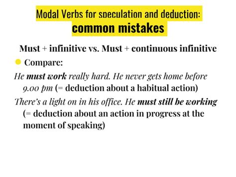 Past Modals For Speculation And Deduction Pptx