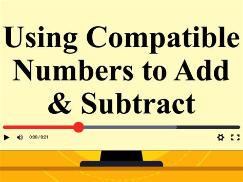 Video Tutorial Using Compatible Numbers To Add Or Subtract Example 1 Media4math