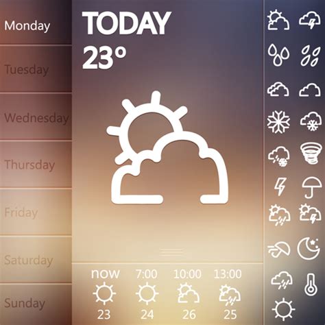Ui Weather Widgets Vector Material 01 Free Download