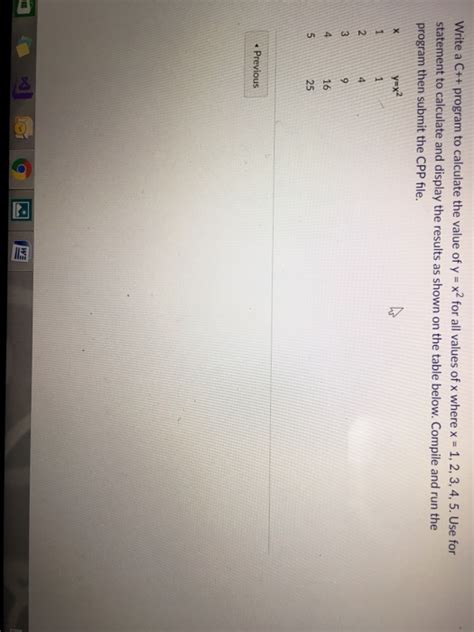 Solved Write A C Programh To Calculate The Value Of Y X Chegg