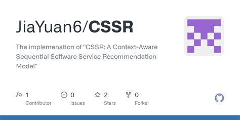 Github Jiayuan6cssr The Implemenation Of “cssr A Context Aware