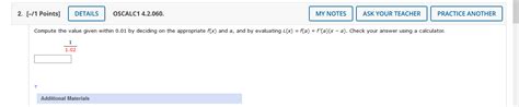 Solved 2 [ 1 Points Details Oscalc1 4 2 060 My Notes Ask
