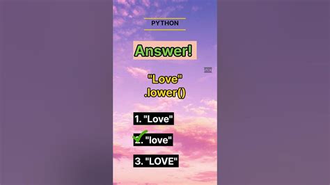 Lower Function Of Python Quiz Python Pythonprogramming Pythontutorial Pythonforbeginners