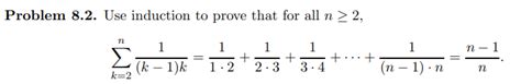solved problem 8 2 use induction to prove that for all n≥2