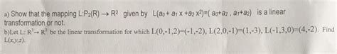 solved a show that the mapping l p2 r →r2 given by