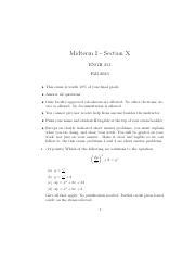 Engr 213 Midterm 1 Questions Pdf Midterm I Section X ENGR 213 Fall 2023 This Exam Is Worth