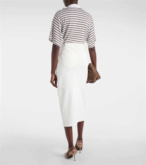 Brunello Cucinelli Denim Midi Skirt Brunello Cucinelli