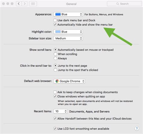 How To Autohide Macs Menu Bar And Dock