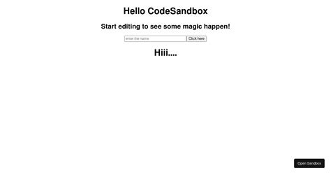 React Codesandbox React Codesandbox