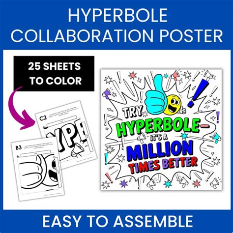 Hyperbole Collaborative Poster Figurative Language Classroom