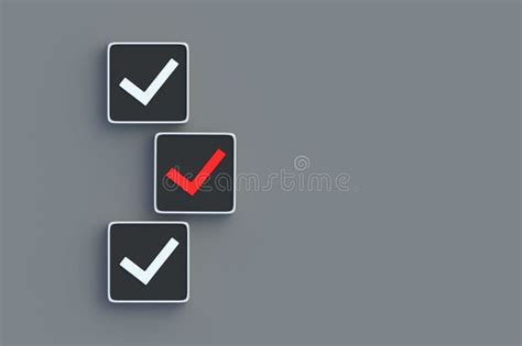 Invalid Vote Red Check Mark On Button Incorrect Choice Concept Wrong Decision Negative