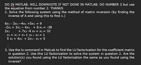 Solved Do In Matlab Will Downvote If Not Done In Matlab Do