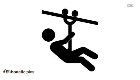 An Image Of A Man Wearing Shorts Riding On A Zip Line Stock Vector