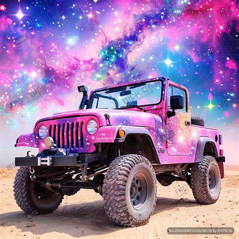 Ai创作图吉普车工艺品 吉普车素材 越野车牧马人 吉普车越野车 敞棚越野吉普车 牧马人越野车 全地形四轮越野机动车 炫彩星空贴膜 敞篷吉普车
