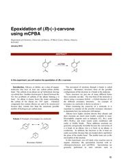 Experiment 5 Epoxidation Of R Carvone Using Mcpba Department Of