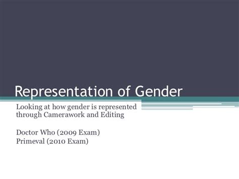 representation of gender