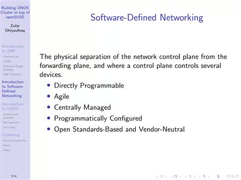 Building Onos Cluster In Top Of Opensuse Ppt
