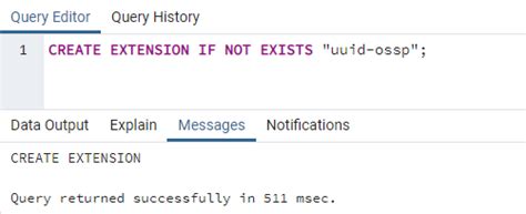 how to add uuid ossp extension to postgresql pc 3