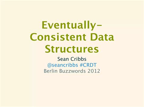 eventually consistent data structures ppt
