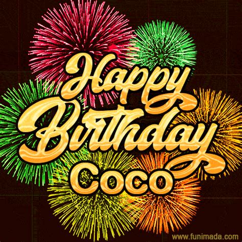 Stunning Birthday  For Coco Bright Fireworks Design Download On