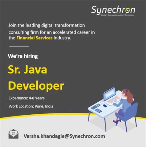 Varsha Khandagle On Linkedin Synechron Immediatejoiners Javafullstackdeveloper