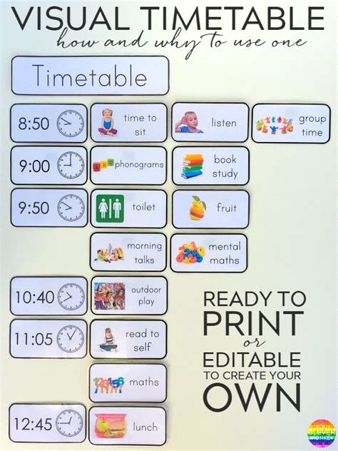 Why And How To Use A Visual Timetable Effectively You Clever Monkey
