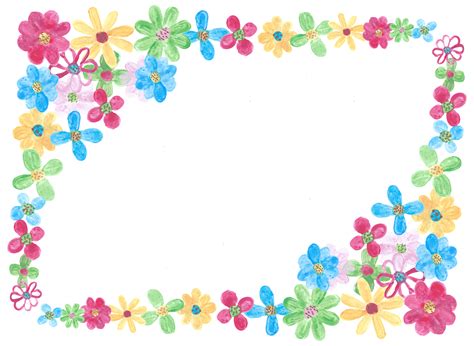 Colorful Flower Border