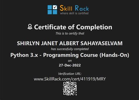Shirlyn Janet Albert On Linkedin Skill Skillrack