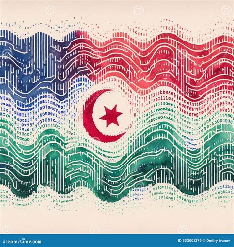 156 a watercolor and ascii art combination displayings stock