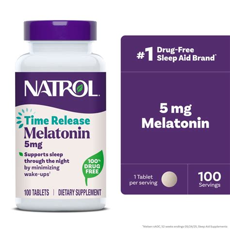 Natrol Melatonin 5mg Fast Health Support Adult Sleep Aid Time