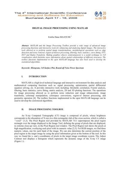 Digital Image Processing Using Matlab
