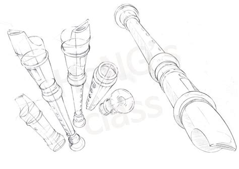 리코더 스케치 다양한 각도의 리코더스케치🌈 형태는 습관입니다~😃 제품 스케지 스케치 드로잉